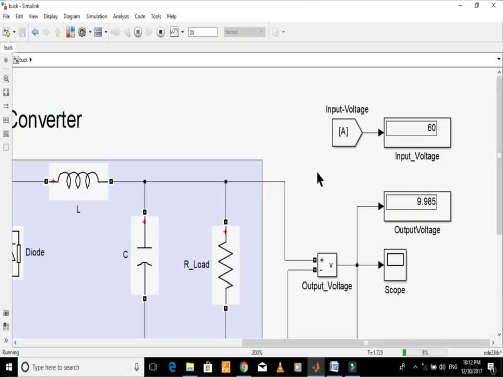 Simulink Matlab Model Of Dc Dc Converter With Controller Upwork