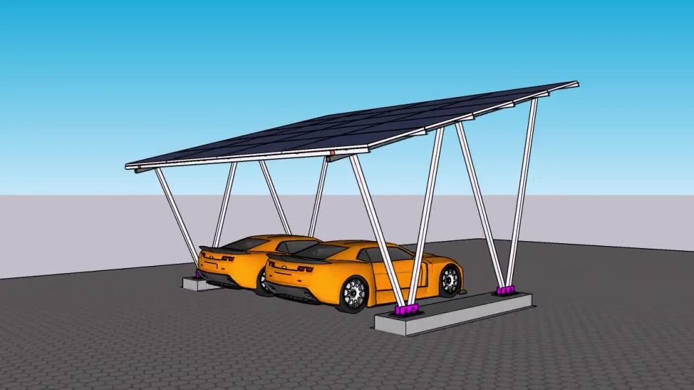 A Solar Carport Design for your house, office and industry | Upwork