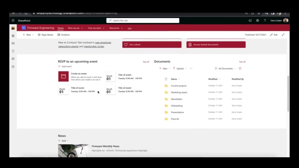 Intrinsic Knowledge Base built on SharePoint for organisation | Upwork