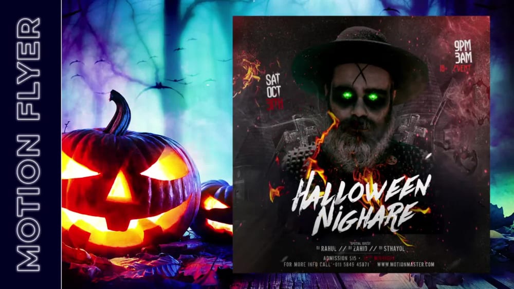 Motion Flyers, Animated Flyers for Halloween, Events, Parties and ...