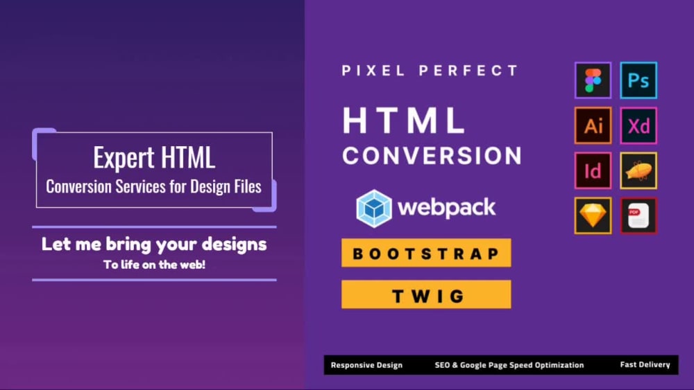 Figma Psd Xd Sketch To Html Css Responsive Bootstrap 5 Upwork 
