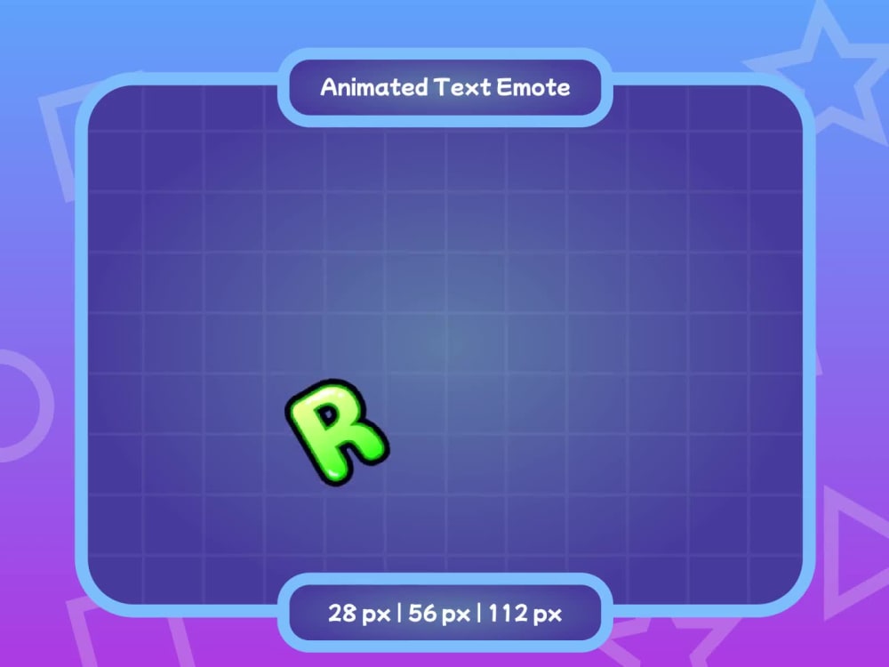 Animated text emote for twitch or discord | Upwork