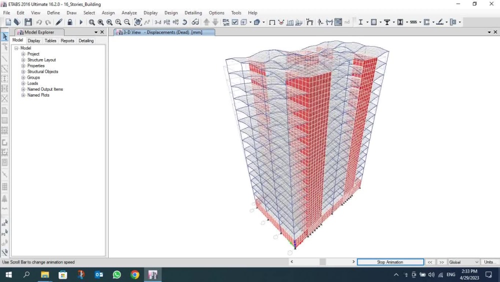 Structural Design and Analysis of an R.C. Building on ETABS | Upwork
