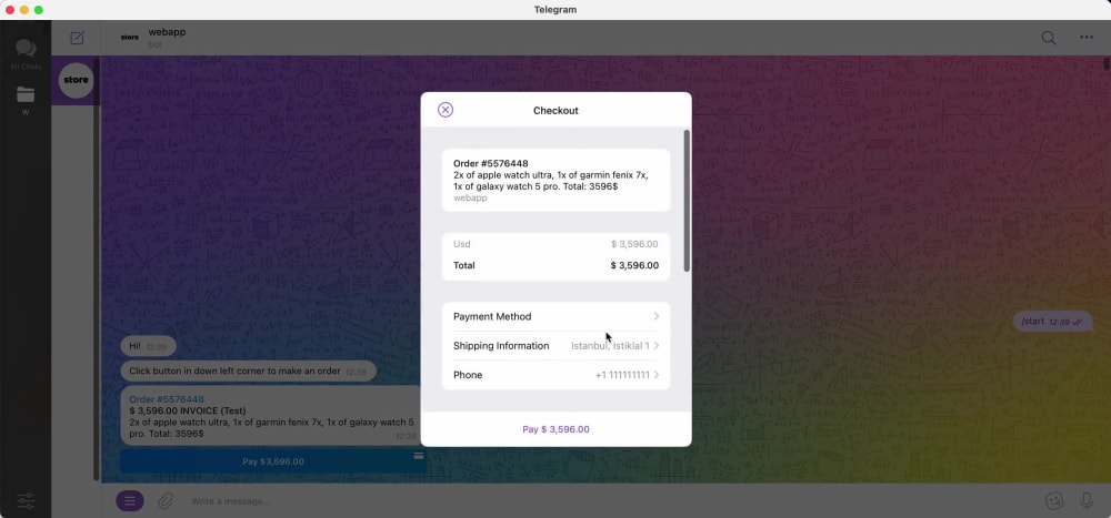 Telegram bot with Mini app and payment acceptance | Upwork