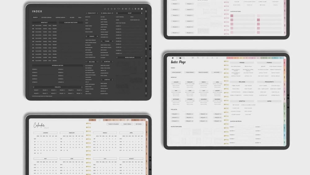 Create a custom digital planner, journal, calendar for Etsy, commercial ...