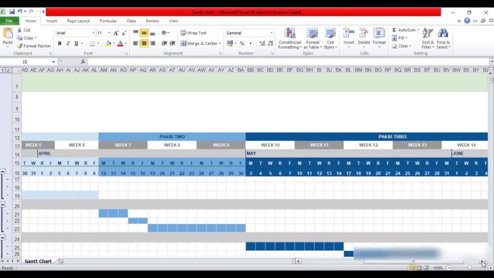 A custom Gantt chart for personal and corporate needs | Upwork