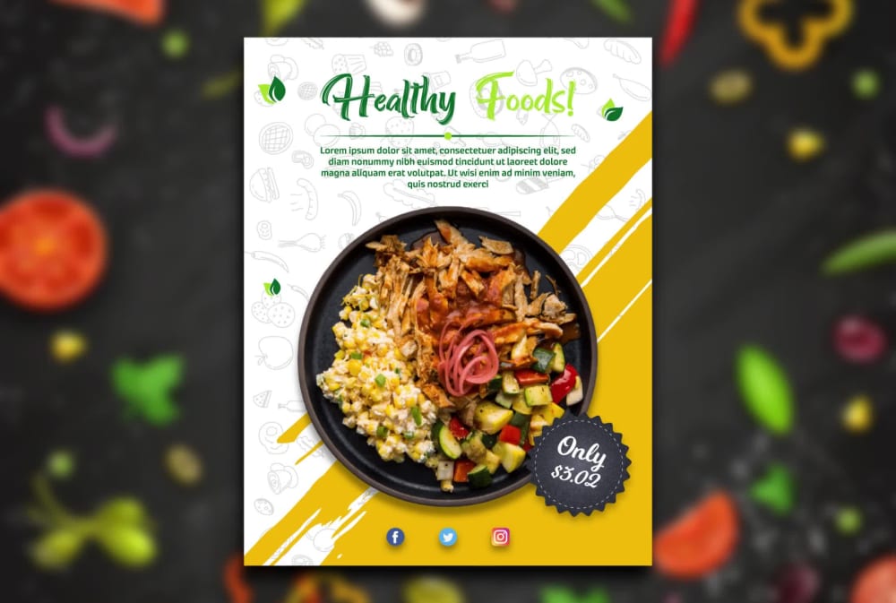 Restaurant flyer, food poster, food flyer, price list, and Menu card ...