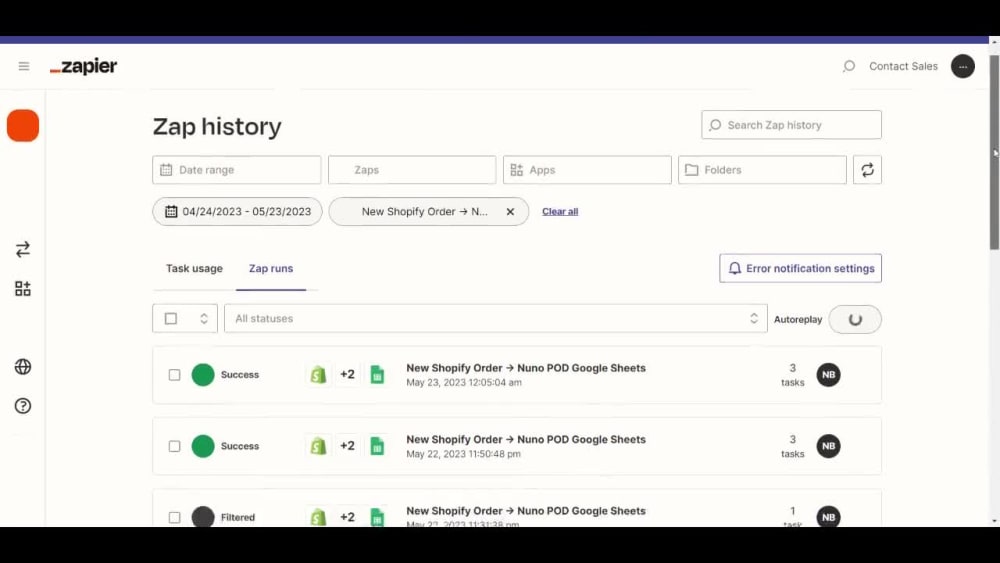 Shopify orders to Google Sheets rows integration using Zapier. | Upwork