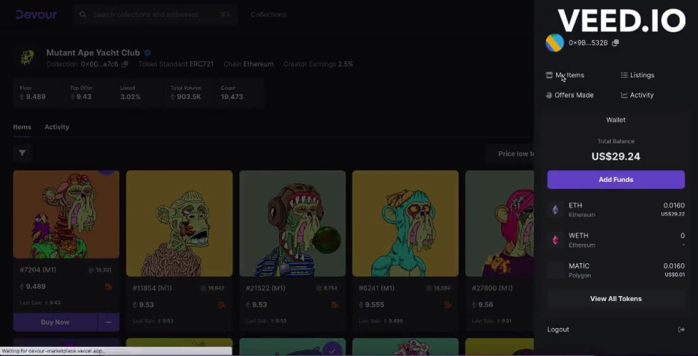 Multichain NFT aggregated marketplace similar to blur & open sea | Upwork