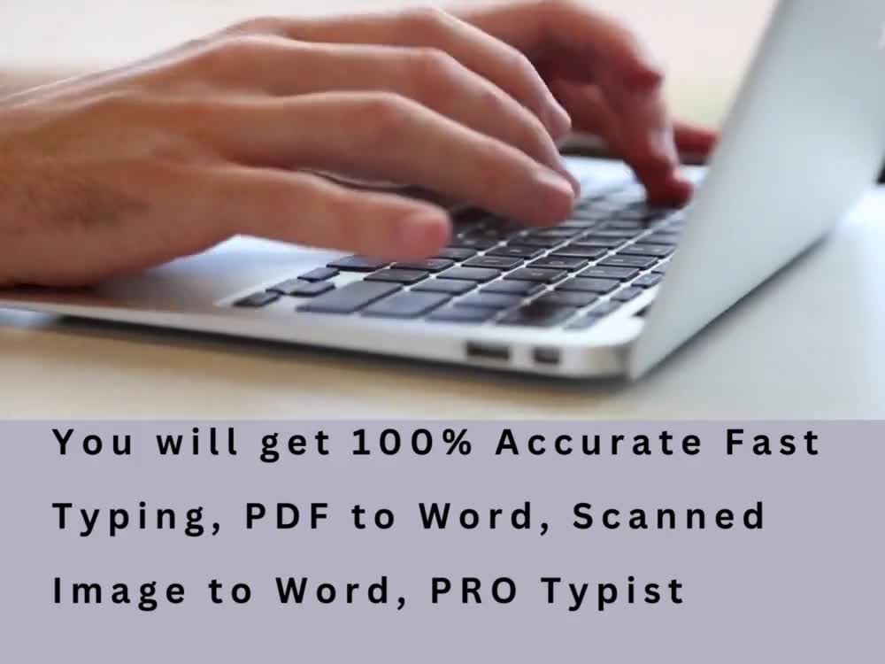 Experience 100% accurate typing, PDF to Word, image to Word typist services | Upwork