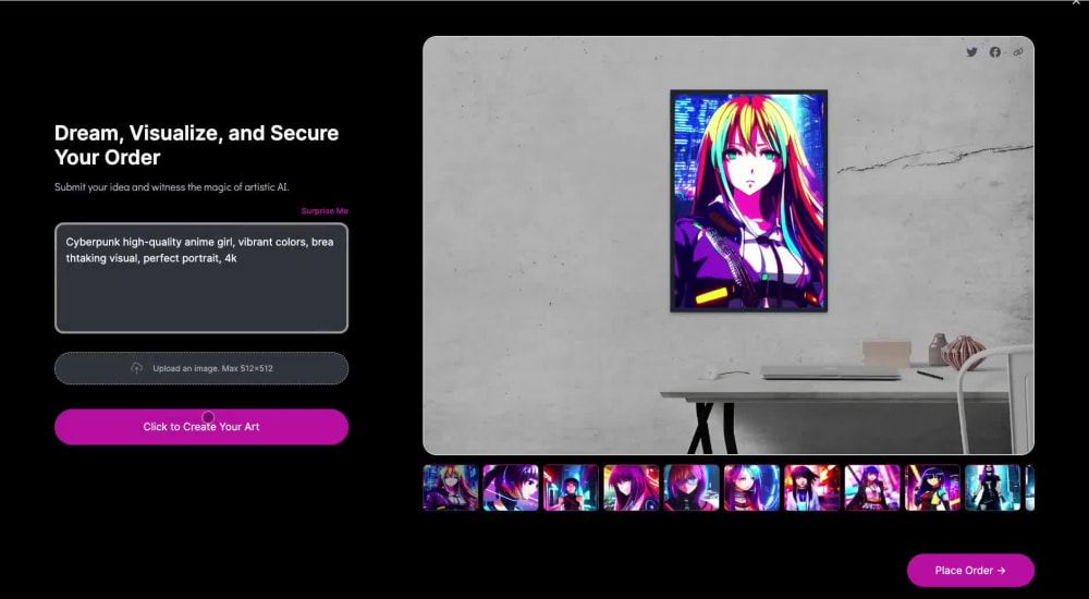 Stable Diffusion based Online Store or a Web App | Print On Demand | Upwork