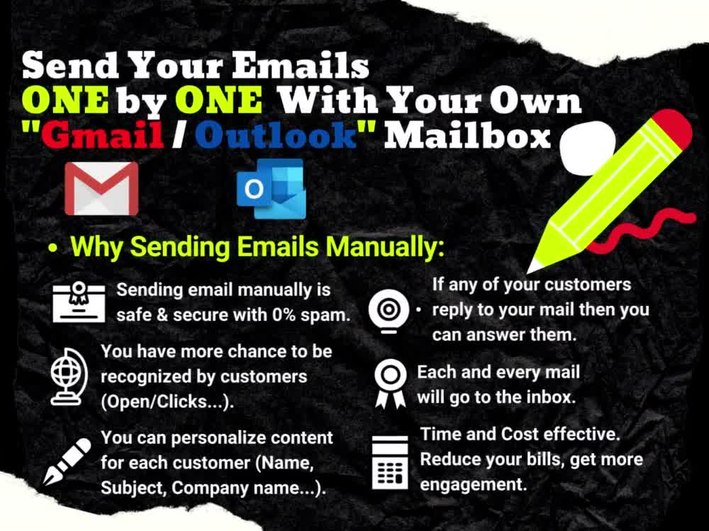 To Send Gmail and Outlook emails manually one by one | Upwork