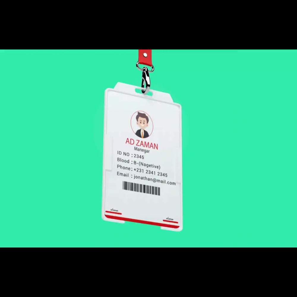 A modern id badge, lanyard, id card and identity cards | Upwork