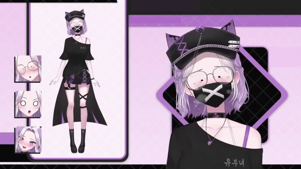 A fantastic 2d vtuber character design live2d rigging, vtube studio ...