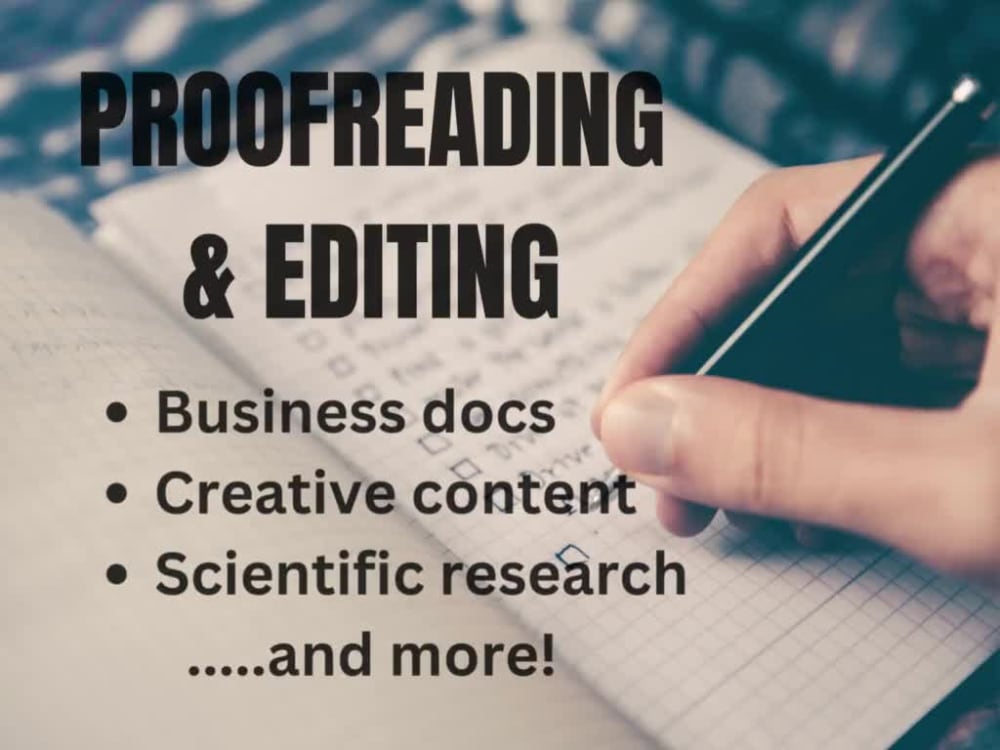 Professional editing and proofreading services for AI | Upwork