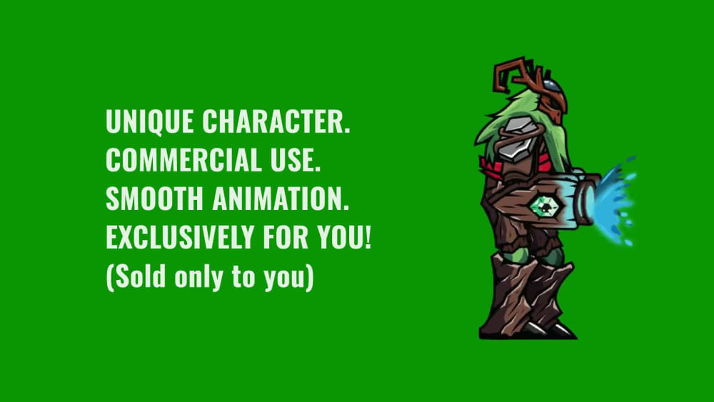 A character design with sprite sheet animation use Spine | Upwork