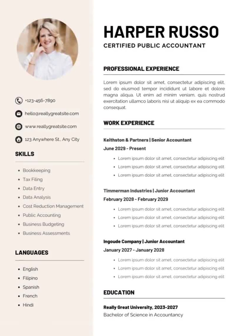 A professional resume/cv design that stands out | Upwork