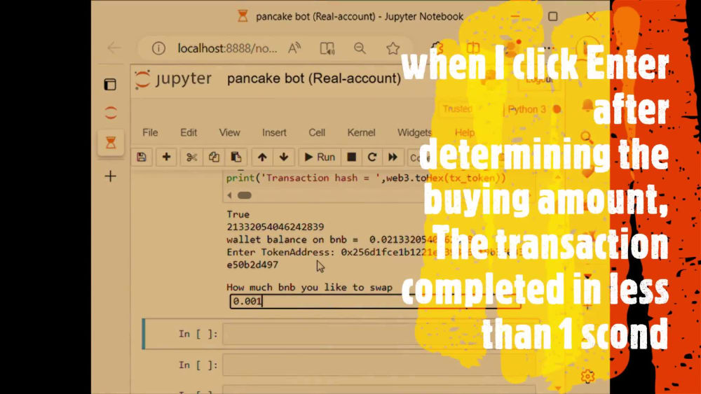BSC trading bot to buy and sell Tokens 10X faster than pancakeswap | Upwork