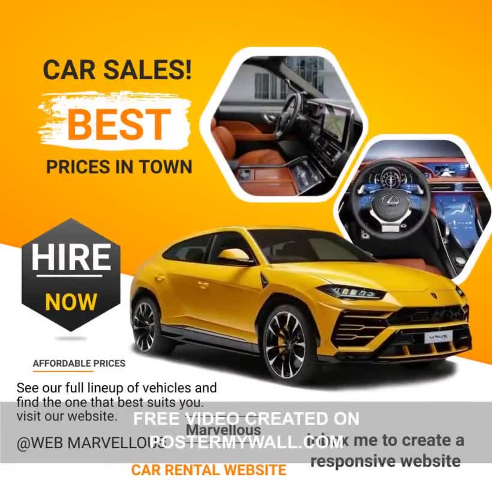 A responsive car rental website, car dealership, and booking website ...