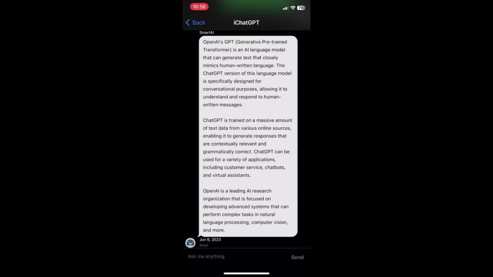 Ai Chatbot Ios App With Openai Chatgpt Api Upwork 