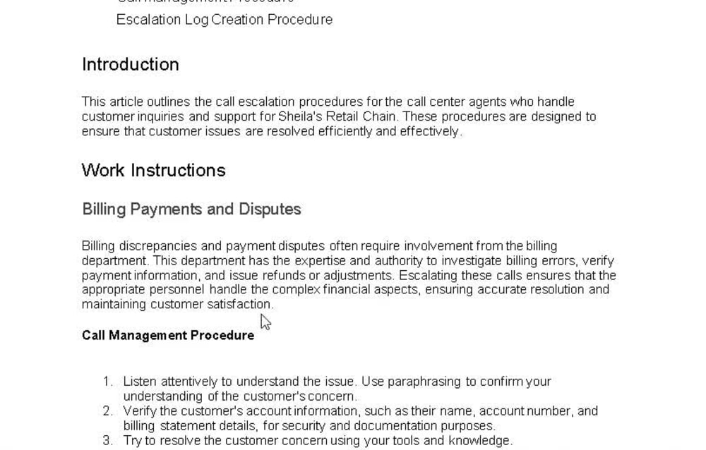 A Standard Operating Procedure | Upwork