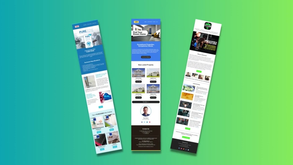 A responsive mailchimp email template | Upwork