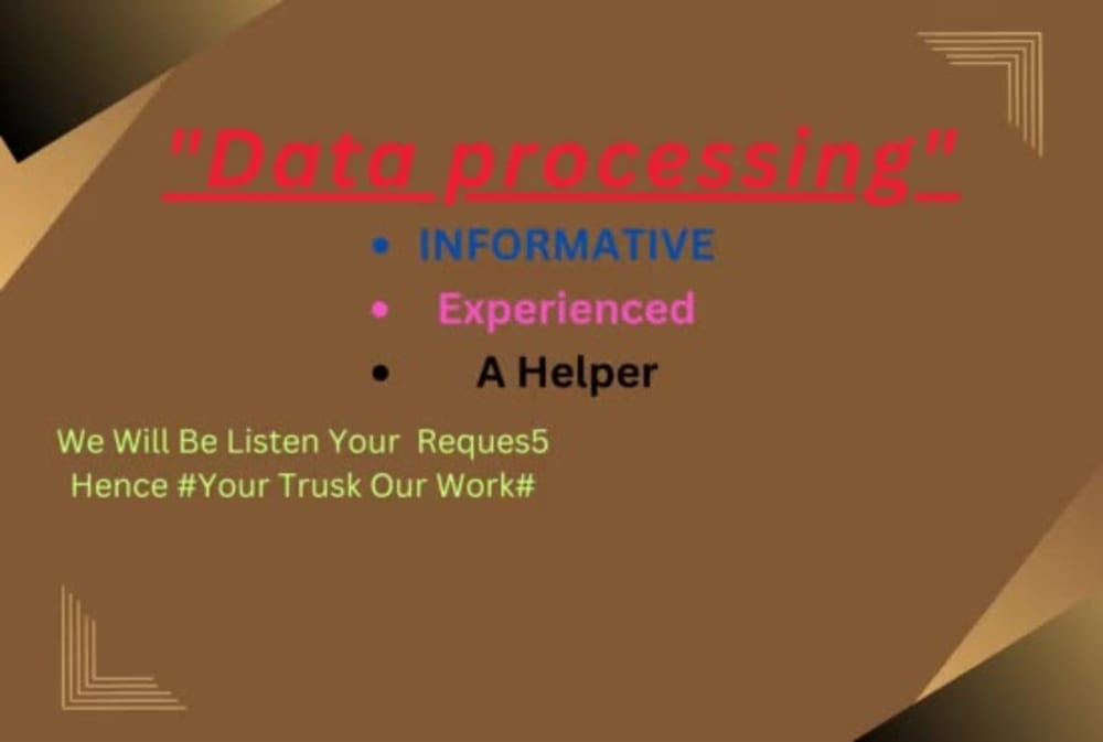 A data processer for information collecting | Upwork