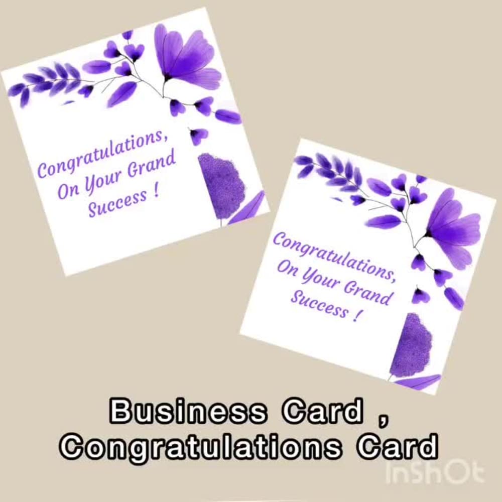 Business Card, Congratulations Card. | Upwork