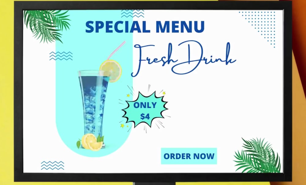 Digital menu or tv screen menu board for restaurant food menu | Upwork
