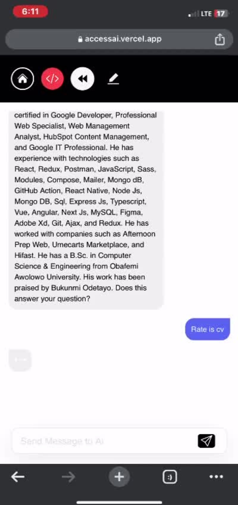 An advanced chat bot that allows users upload documents, and website links | Upwork