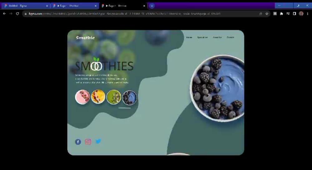The Prototype of a Fresh Smoothie Website | Upwork
