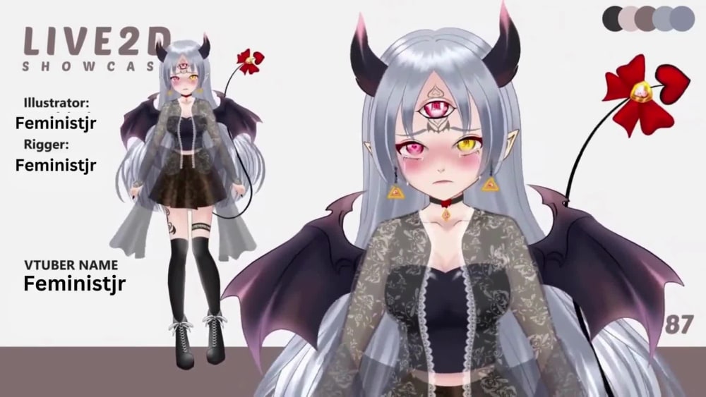 Live2d vtuber model, 2d vtuber, vtuber rigging, facerig, vtube studio | Upwork