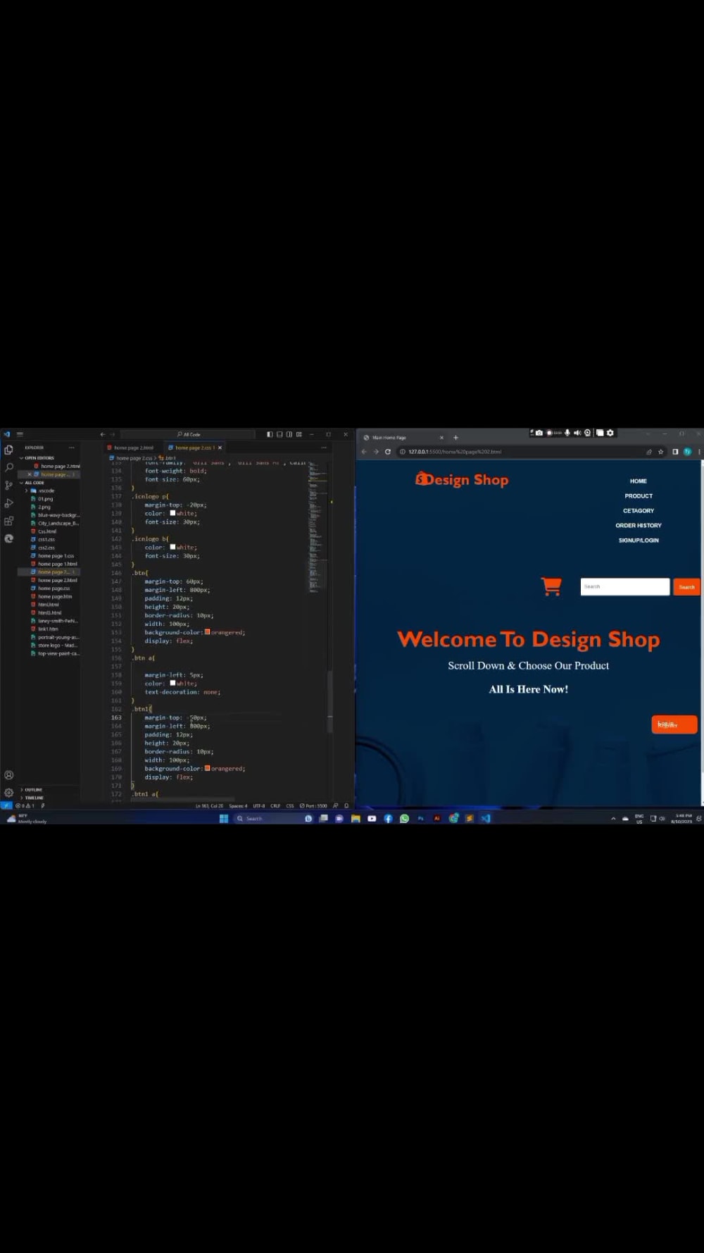 A Professional Shopping Web Website To Useing Html And Css Upwork