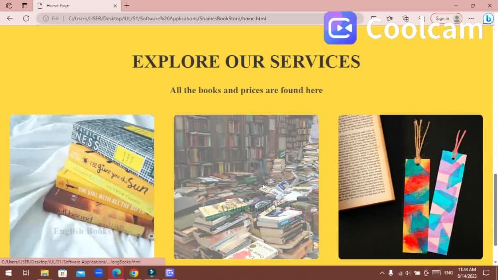 A Bookstore Design: Curated with HTML and CSS for the best user ...