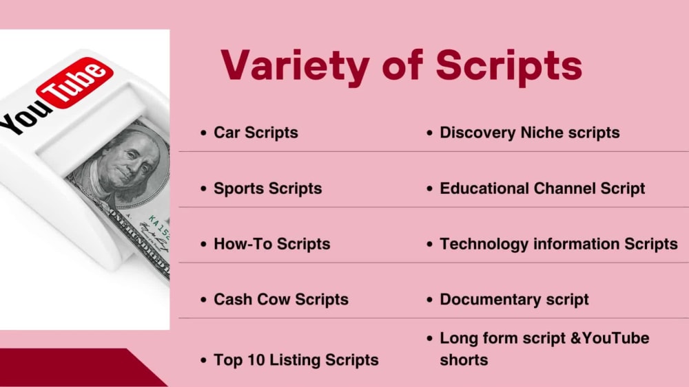 Factful And Engaging Youtube Script Experience Scriptwriter Cashcow Video Upwork
