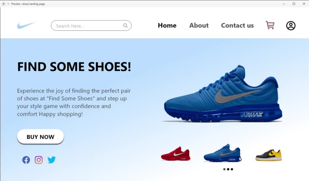 A discount website landing page