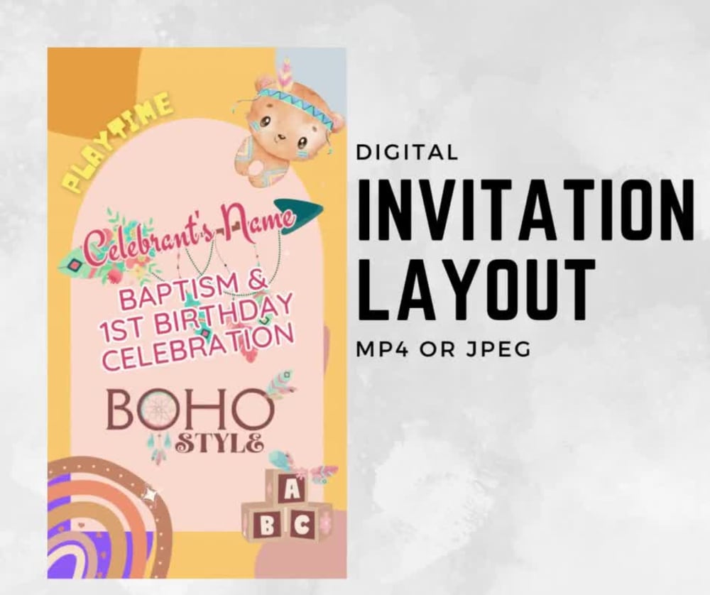 BOHO STYLE INVITATION DESIGN | Upwork