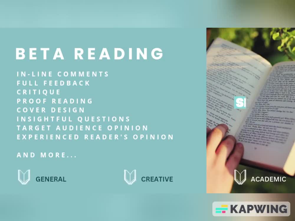A beta reading review with inline feedback, critique & proofreading ...