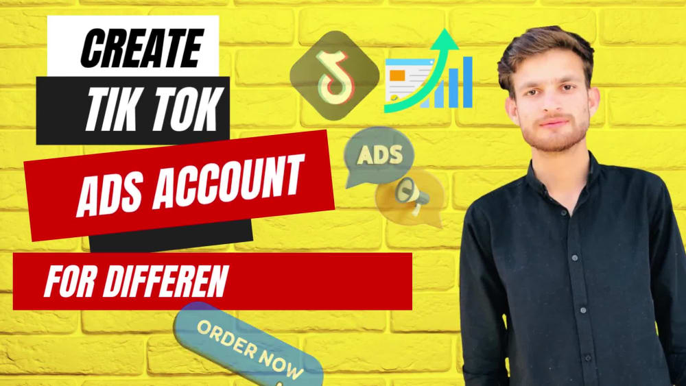 Create tik tok ads account and tiktok ads manager for different countries | Upwork