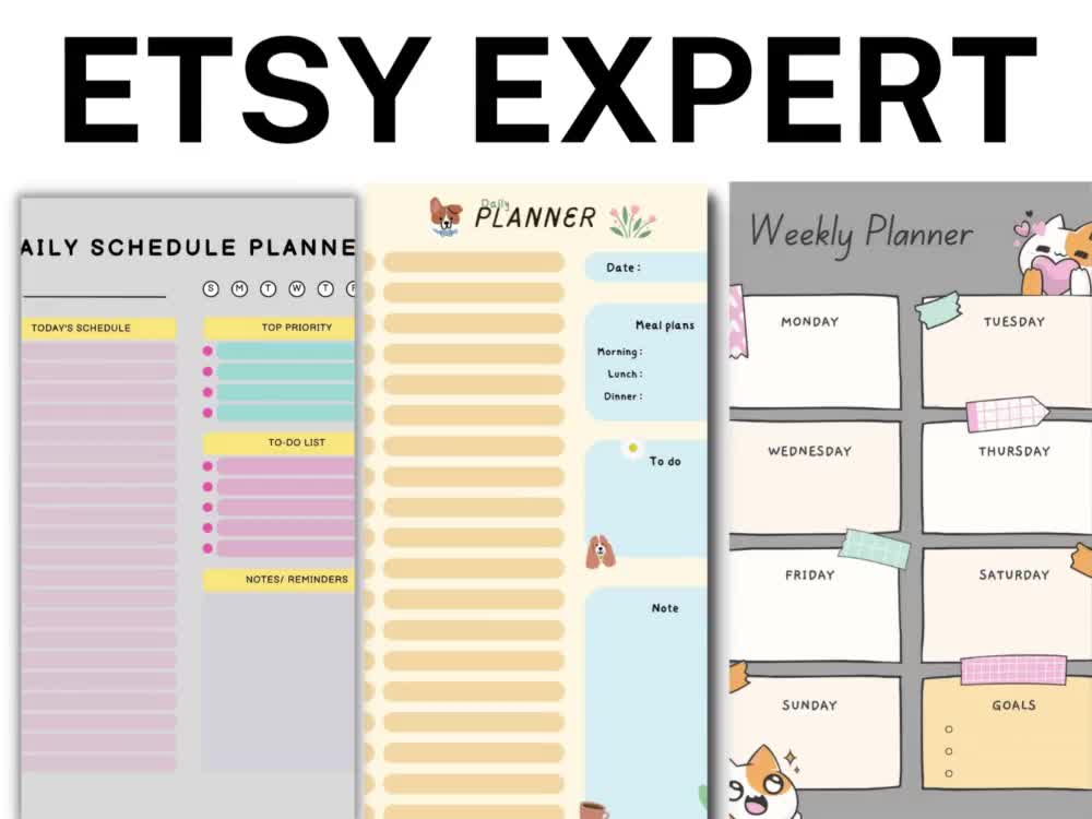 A printable planner, journal planner, calendar planner, digital planner ...