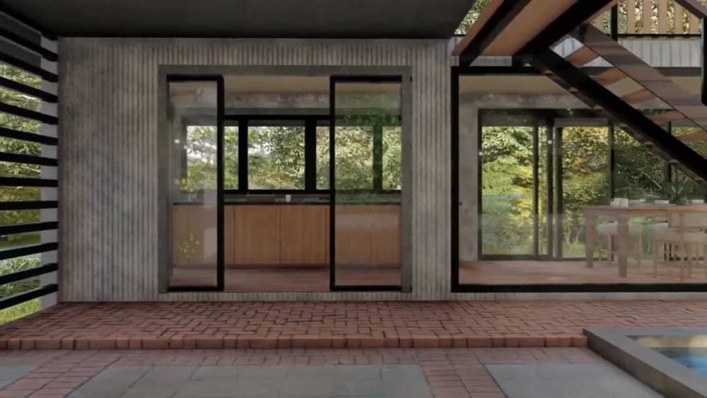 A 3d model CGI for a container house cafe or restaurant | Upwork