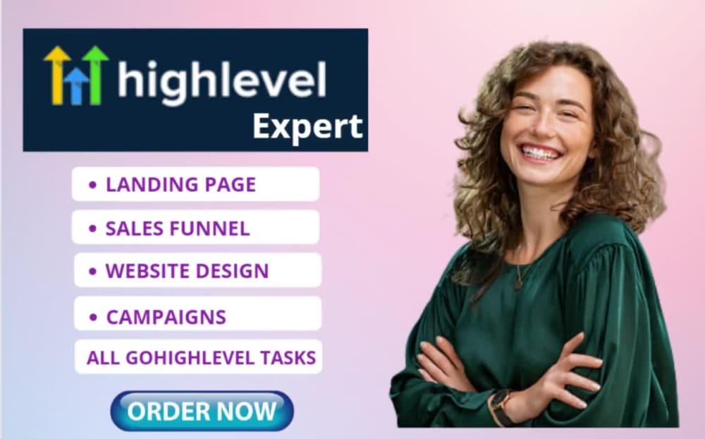 Responsive landing page with GoHighLevel, GHL Automation and Account ...