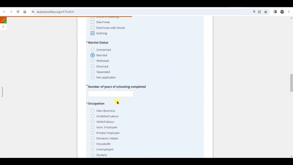 Data Collection Forms within KOBO Toolbox Featuring User-Friendly ...