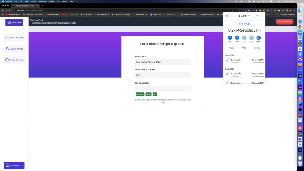Multi-Vendors Blockchain Voting Web App | Upwork