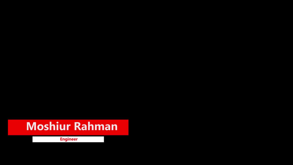 Making name titles with animation. | Upwork