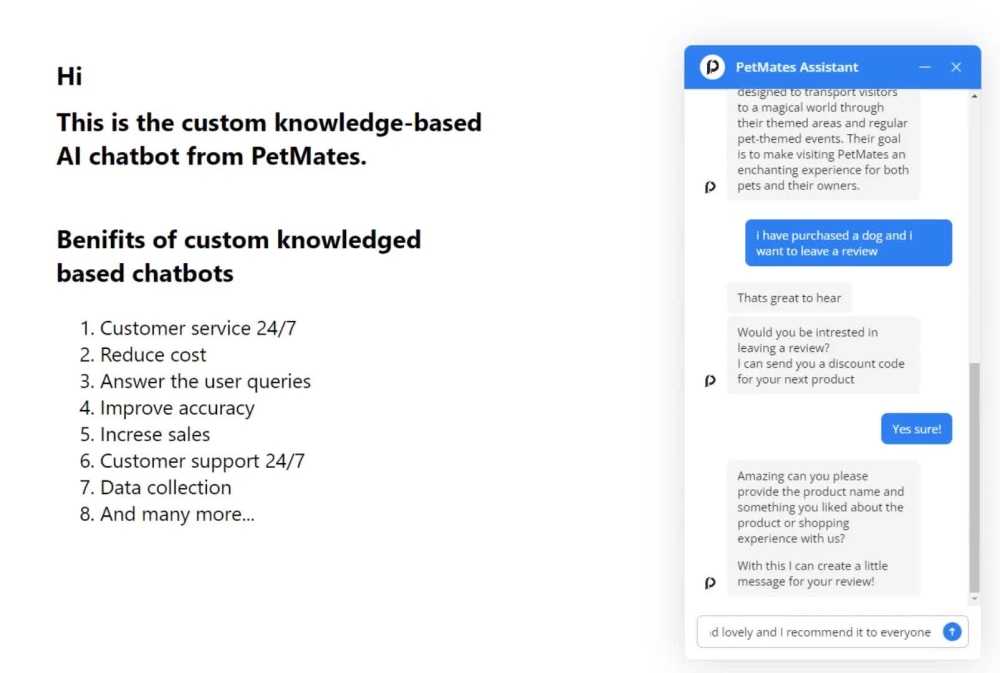 An AI chatbot to use it to answer your client's question | Upwork