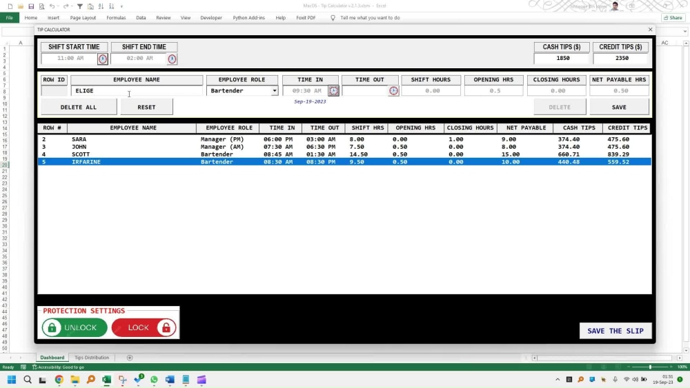 Employee Attendance Tracker Payroll Timesheet System Excel Vba Template Upwork