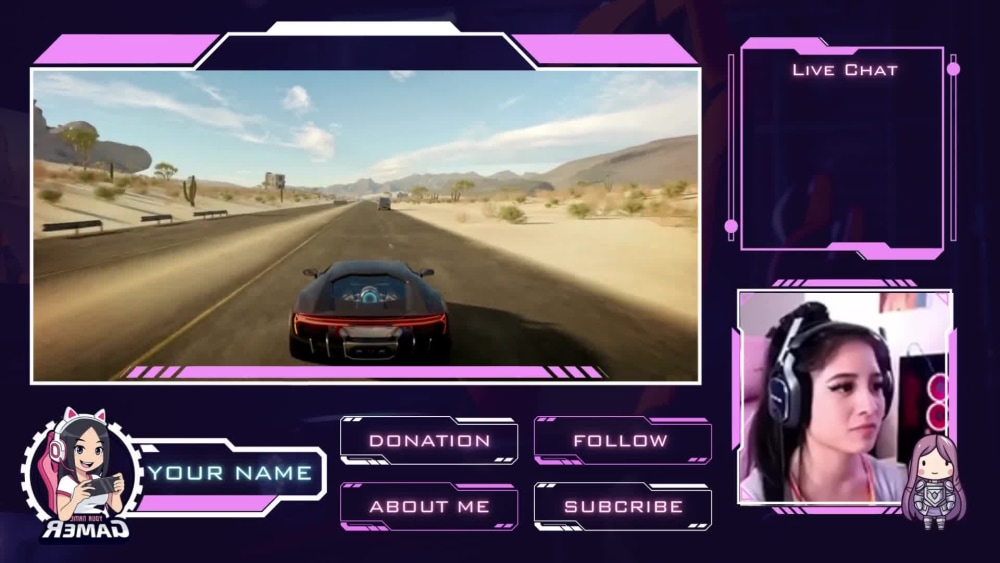 Create animated stream overlay, panels, facecame, webcam in 24h | Upwork