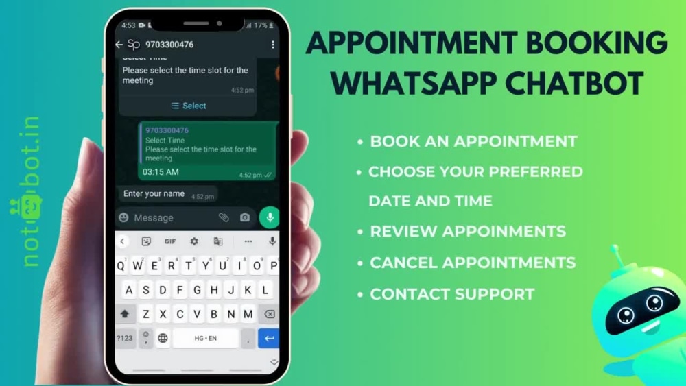 A WhatsApp Chatbot for booking and scheduling Appointments | Upwork