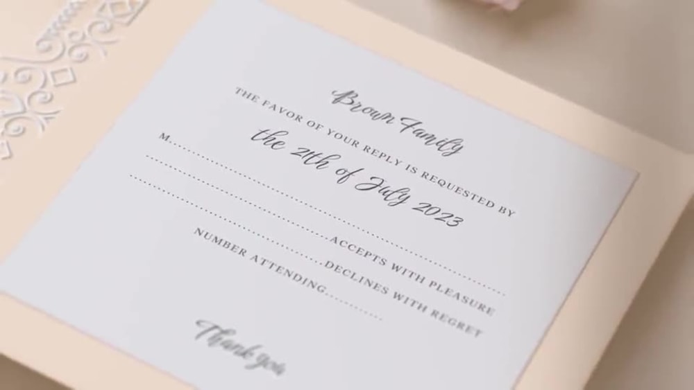A classy wedding video card design | Upwork